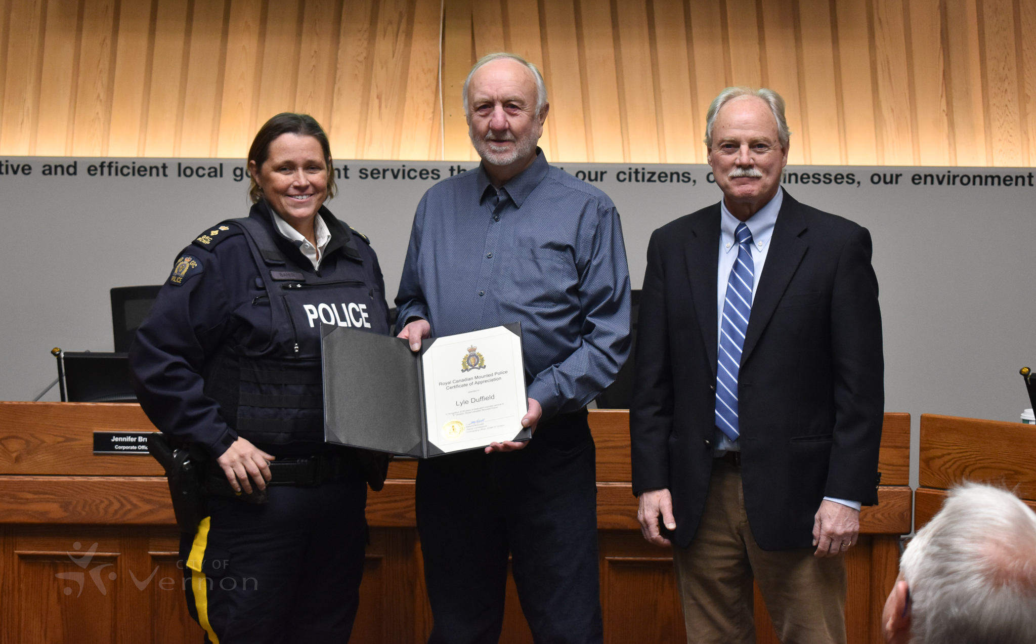 Local RCMP Volunteer recognized for 30 years of service | City of Vernon